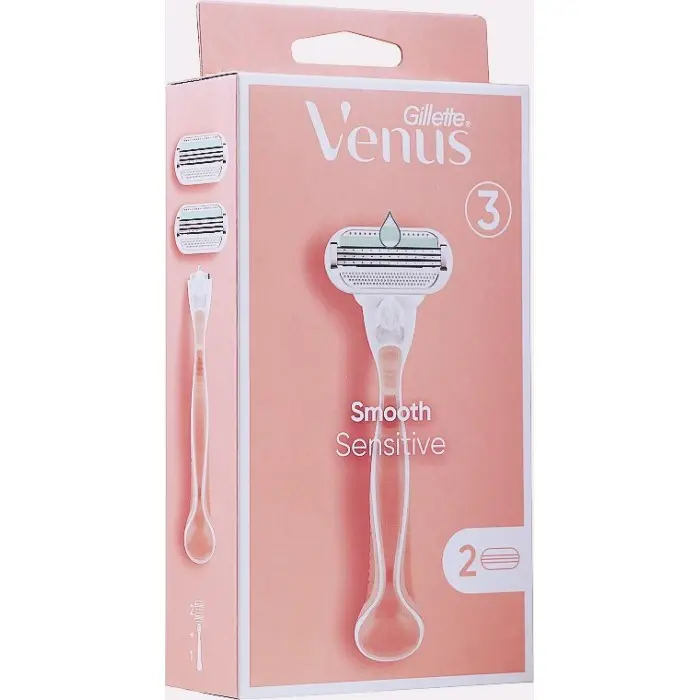 ᐉ Купити Бритва Venus Smooth Sensitive, 1 станок + 2 змінні касети за ...