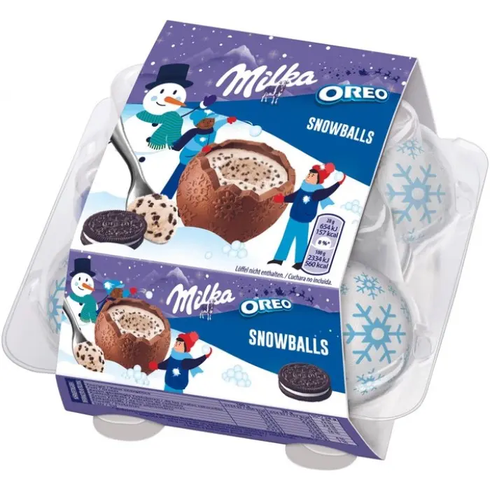 ᐉ Купити Фігурний молочний шоколад Milka Snow Balls з кремовою молочною ...