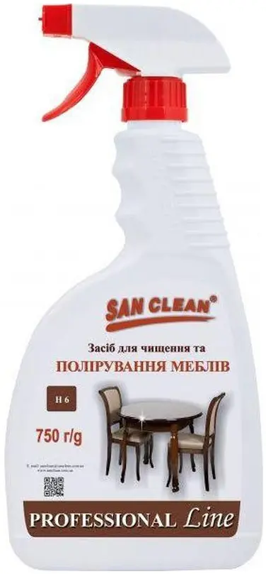 ᐉ Купить Средство SAN CLEAN PROF Line для полировки мебели, 750 мл по ...