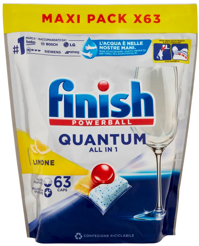 ᐉ Купить Таблетки для посудомоечных машин Finish Quantum All in 1 Lemon ...